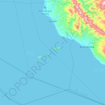 Gasan地形图、海拔、地势