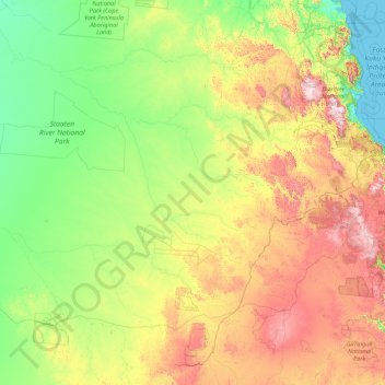 Mareeba Shire地形图、海拔、地势