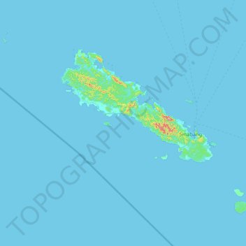Simeulue地形图、海拔、地势