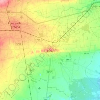 Oria地形图、海拔、地势