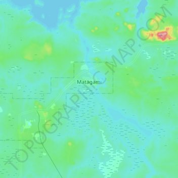 Matagami地形图、海拔、地势