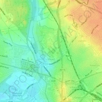 Bache地形图、海拔、地势