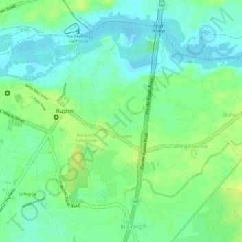 Tanawan地形图、海拔、地势