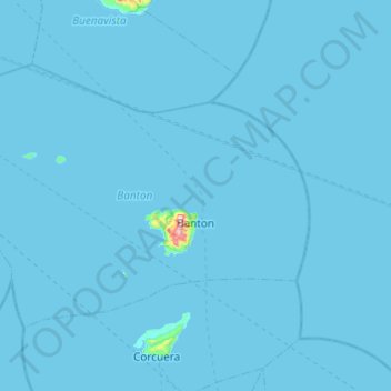 Banton地形图、海拔、地势