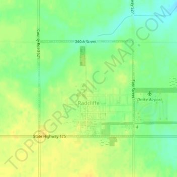 Radcliffe地形图、海拔、地势