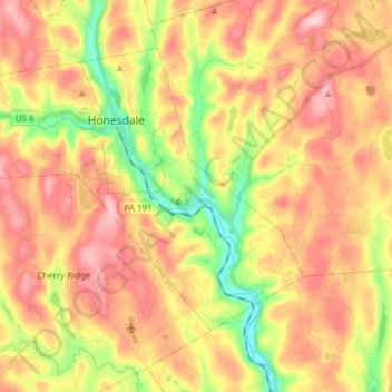 Texas Township地形图、海拔、地势