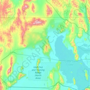 Box Elder County地形图、海拔、地势