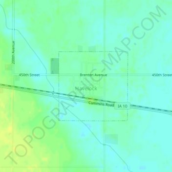 Havelock地形图、海拔、地势