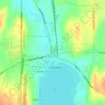 Lakeville地形图、海拔、地势
