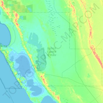 District Council of Robe地形图、海拔、地势