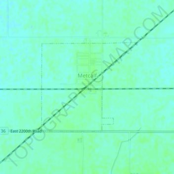Metcalf地形图、海拔、地势