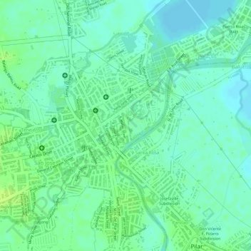 Bagumbayan地形图、海拔、地势