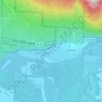 Rockport地形图、海拔、地势