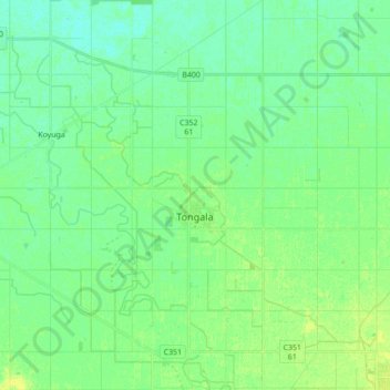 Tongala地形图、海拔、地势