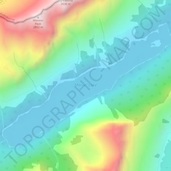 Marvel Lake地形图、海拔、地势