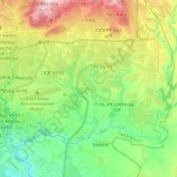 Bole地形图、海拔、地势