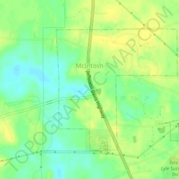 McIntosh地形图、海拔、地势