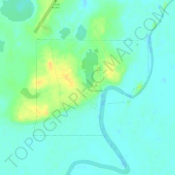 Chevak地形图、海拔、地势