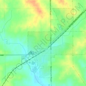 Walford地形图、海拔、地势