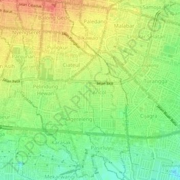 Regol地形图、海拔、地势