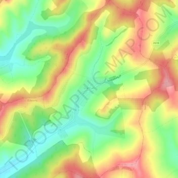 Damak地形图、海拔、地势