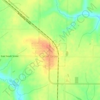 Table Grove地形图、海拔、地势