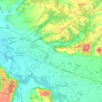 32720地形图、海拔、地势