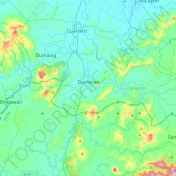 Dumarao地形图、海拔、地势