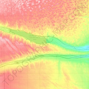 Keith County地形图、海拔、地势