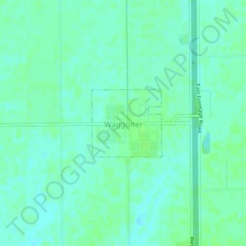 Waggoner地形图、海拔、地势