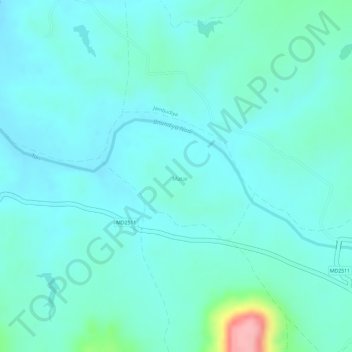 Matar地形图、海拔、地势