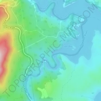 Creel Bay地形图、海拔、地势