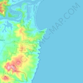 Tathra地形图、海拔、地势