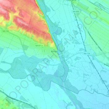 Milagro地形图、海拔、地势