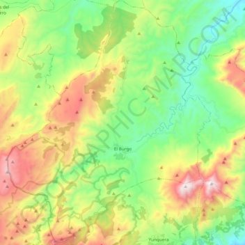 El Burgo地形图、海拔、地势