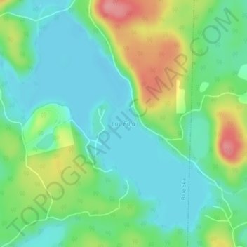 Lac Edja地形图、海拔、地势