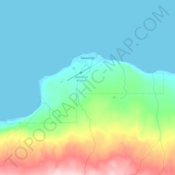 Savoonga地形图、海拔、地势