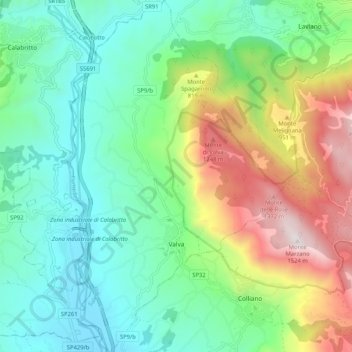 Valva地形图、海拔、地势