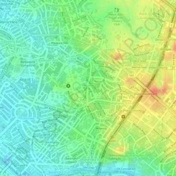 Mauway地形图、海拔、地势