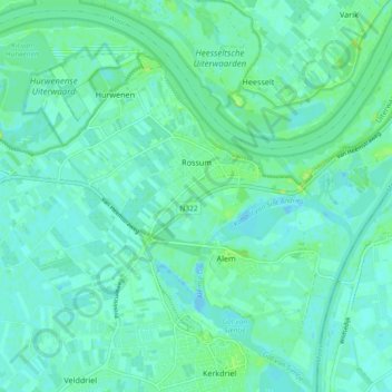 Rossum地形图、海拔、地势