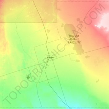 Winkler County地形图、海拔、地势