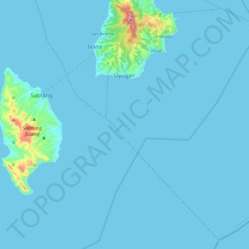 Uyugan地形图、海拔、地势