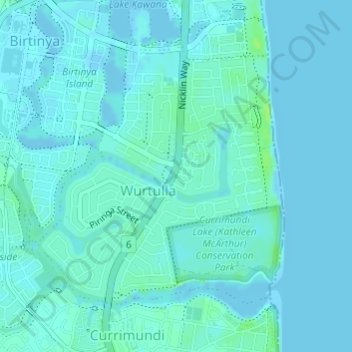 Wurtulla地形图、海拔、地势