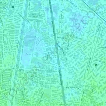 Siwalan地形图、海拔、地势