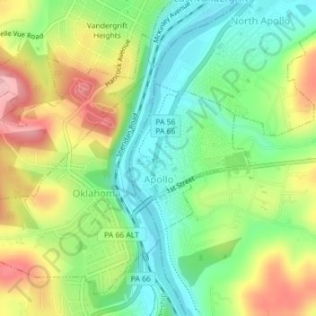 Apollo地形图、海拔、地势