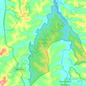 Floresta Nacional de Irati地形图、海拔、地势
