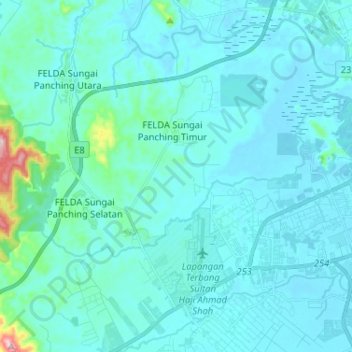 Pandan River地形图、海拔、地势