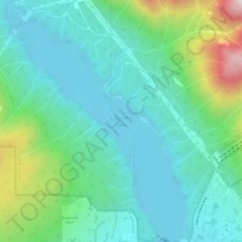 Capilano Lake地形图、海拔、地势