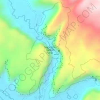 Lembah Harau Nature Reserve地形图、海拔、地势