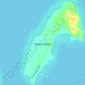 Butler Island地形图、海拔、地势